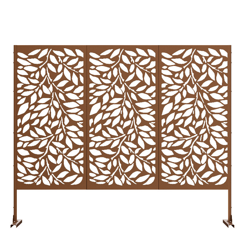 Fency 6.5 ft. H x 4 ft. W Privacy Screen Metal Fence Panel & Reviews ...