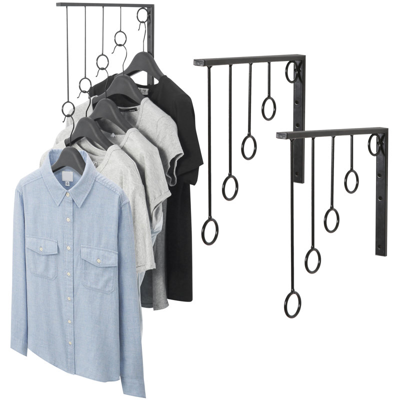 Rebrilliant Mcduff 12'' Wall Mounted Clothes Rack & Reviews | Wayfair