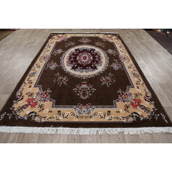 Astoria Grand Lakeshore Power Loom Performance Brown/Beige Rug | Wayfair
