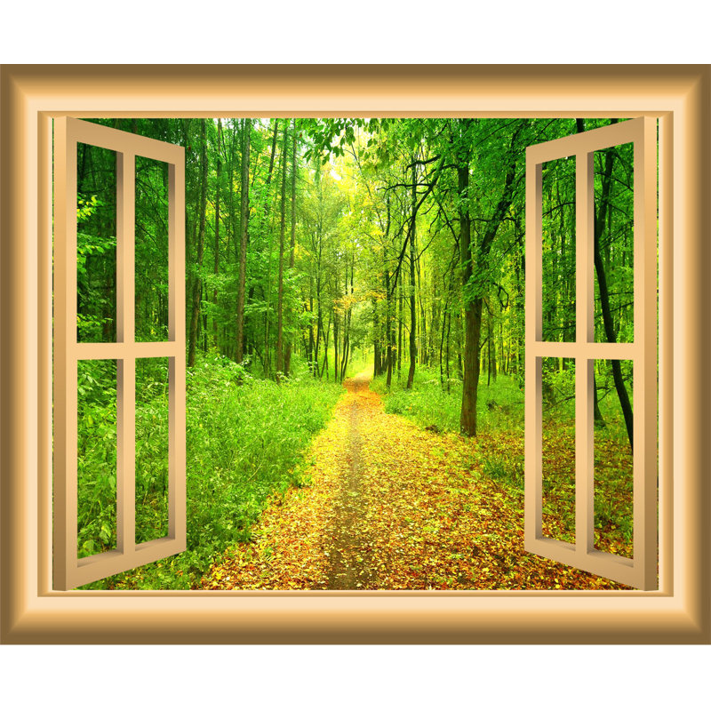 Bless international 3D Forest Window Wall Decal | Wayfair