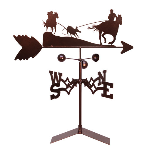 Union Rustic Jahni Horse Team Roper Cowboy Weathervane | Wayfair