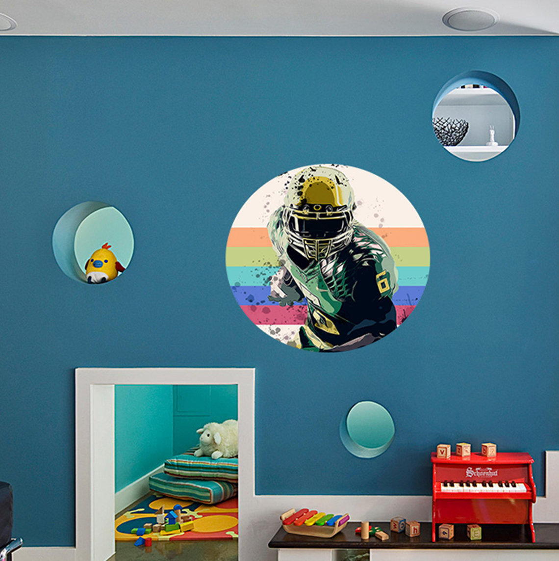 Trinx Football Player Sticker, Football Player Decal, Football Player ...