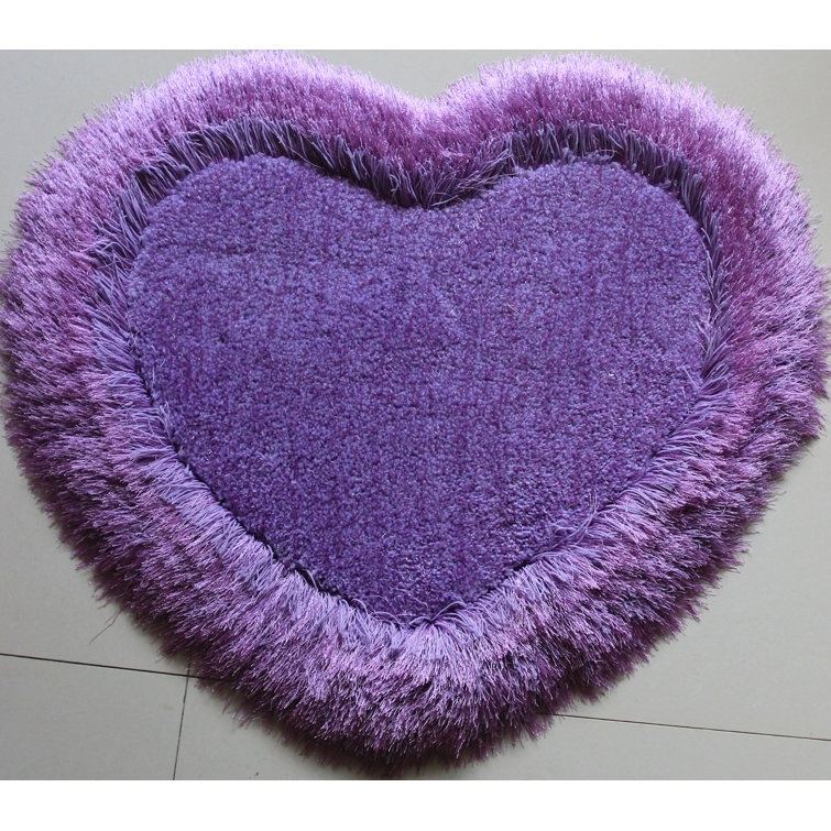 Winston Porter Molloy Soft Shaggy Hand-Tufted Lavender Area Rug ...
