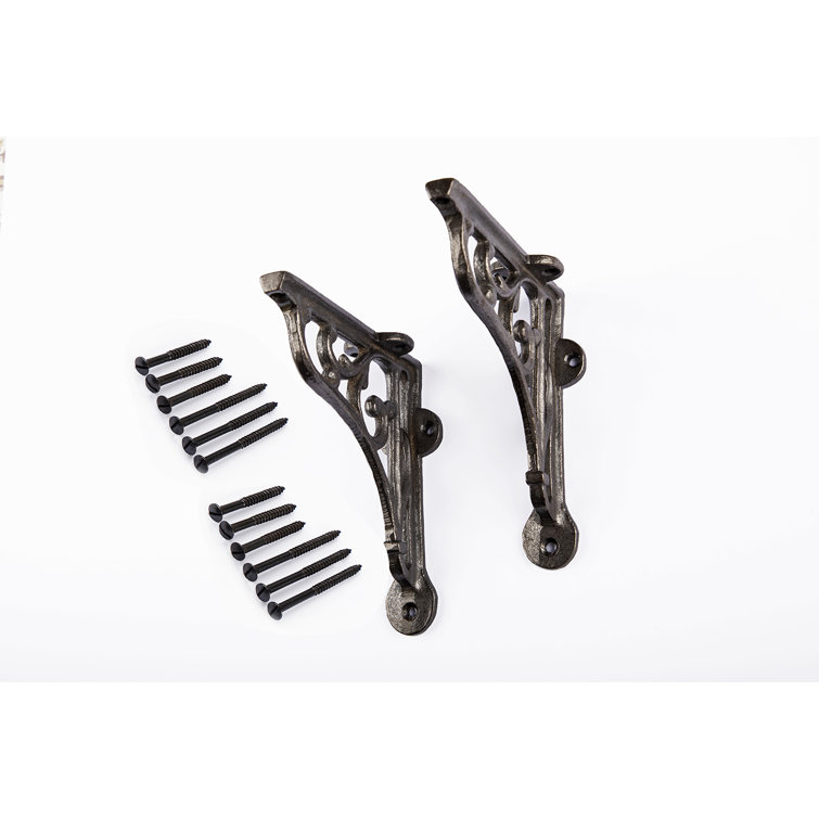 B&M VICTORIAN SCROLL SHELF BRACKETS 4 INCH BRACKET CAST IRON | Wayfair ...