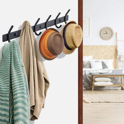 Rebrilliant 17'' Wide Stainless Steel 6 - Hooks Wall Mounted Coat Rack ...