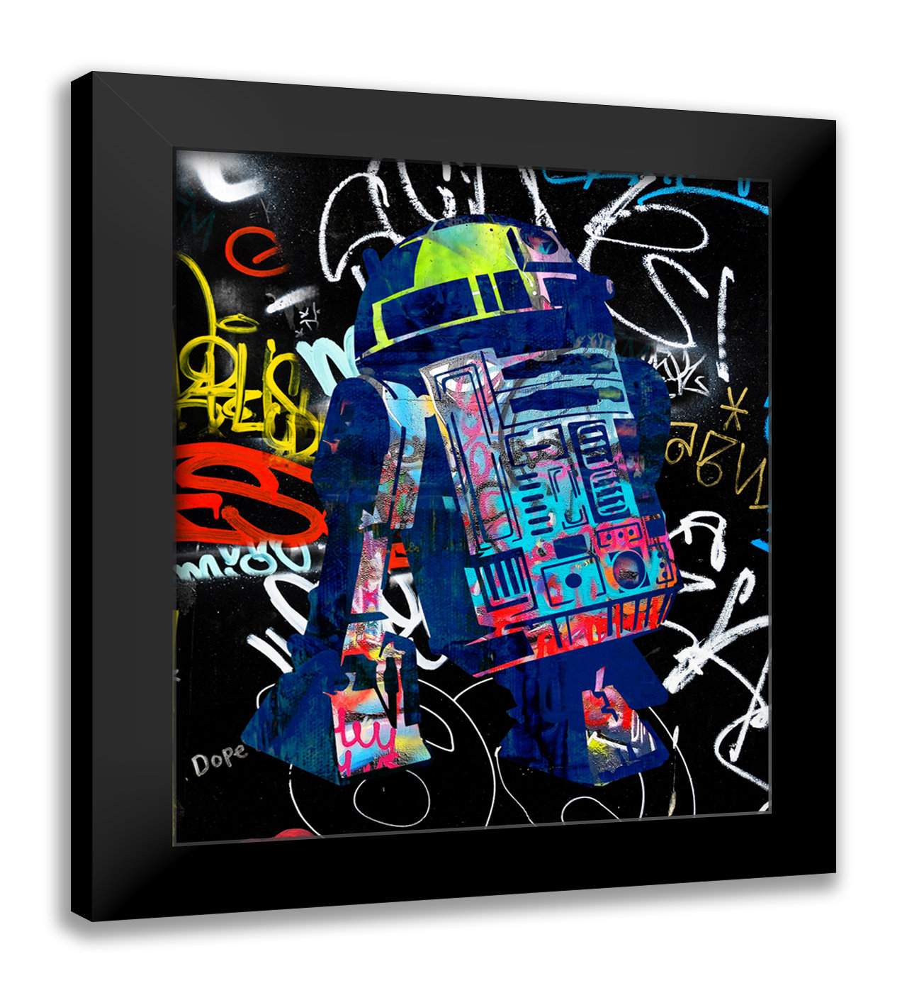 Trinx R2D2 Pop Art-Giclee on Paper with Black Frame Vertical | Wayfair