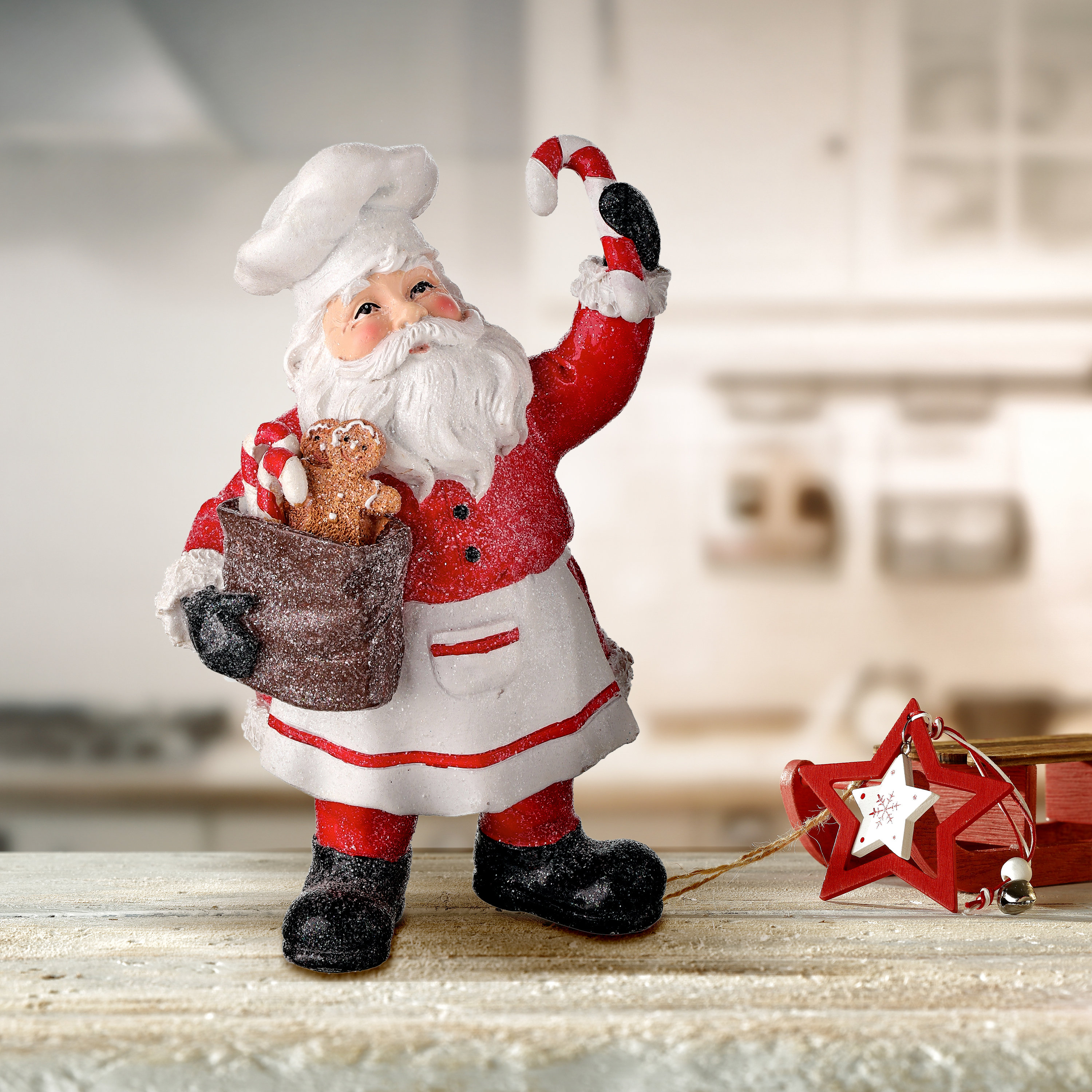 The Twillery Co.® Candy Chef Santa Decorative Accent & Reviews | Wayfair