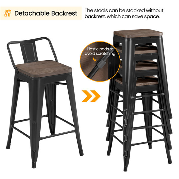 Williston Forge Armagh Solid Wood Stool | Wayfair