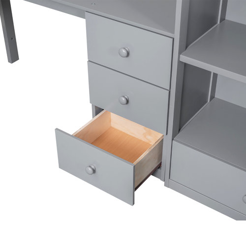 Harriet Bee Gillianne Kids Twin Loft Bed with Drawers | Wayfair