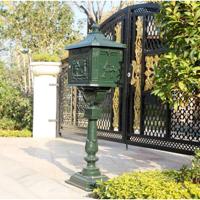 Astoria Grand Aluminium Floor Standing Post Box | Wayfair.co.uk