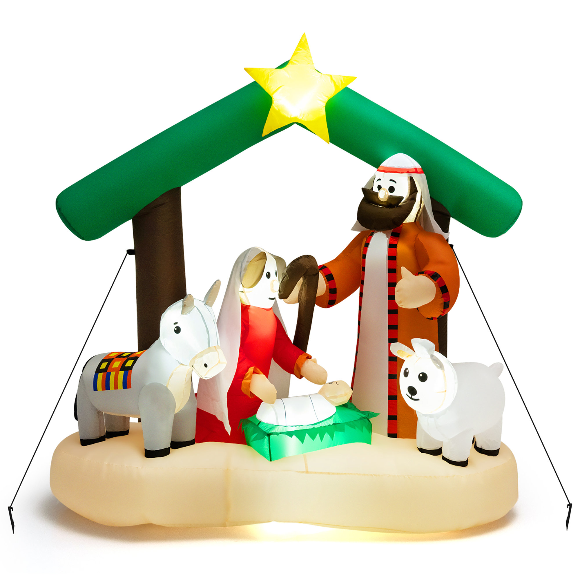 The Holiday Aisle® Christmas Nativity Scene Inflatable | Wayfair