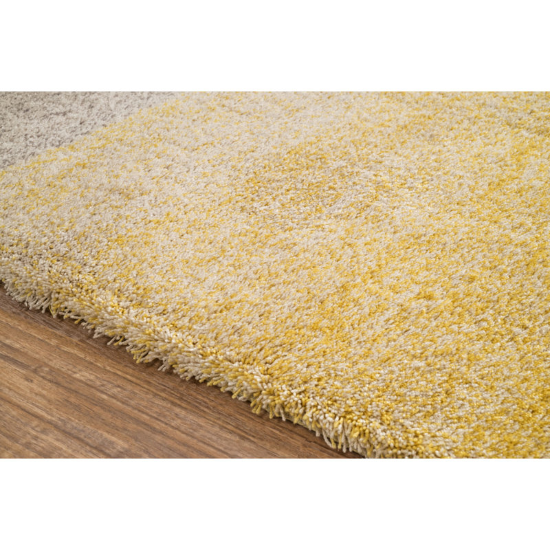 Wrought Studio Toth Handmade Performance Yellow Rug & Reviews | Wayfair