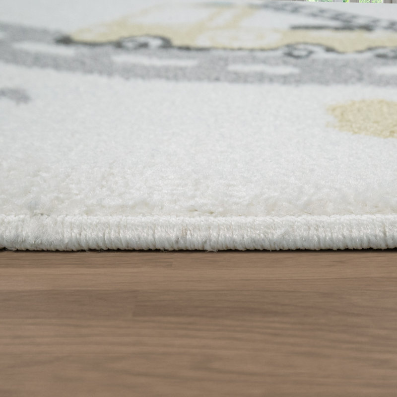 Paco Home Nursery Rug With Streets Cars And Trees Motif In Pastel ...