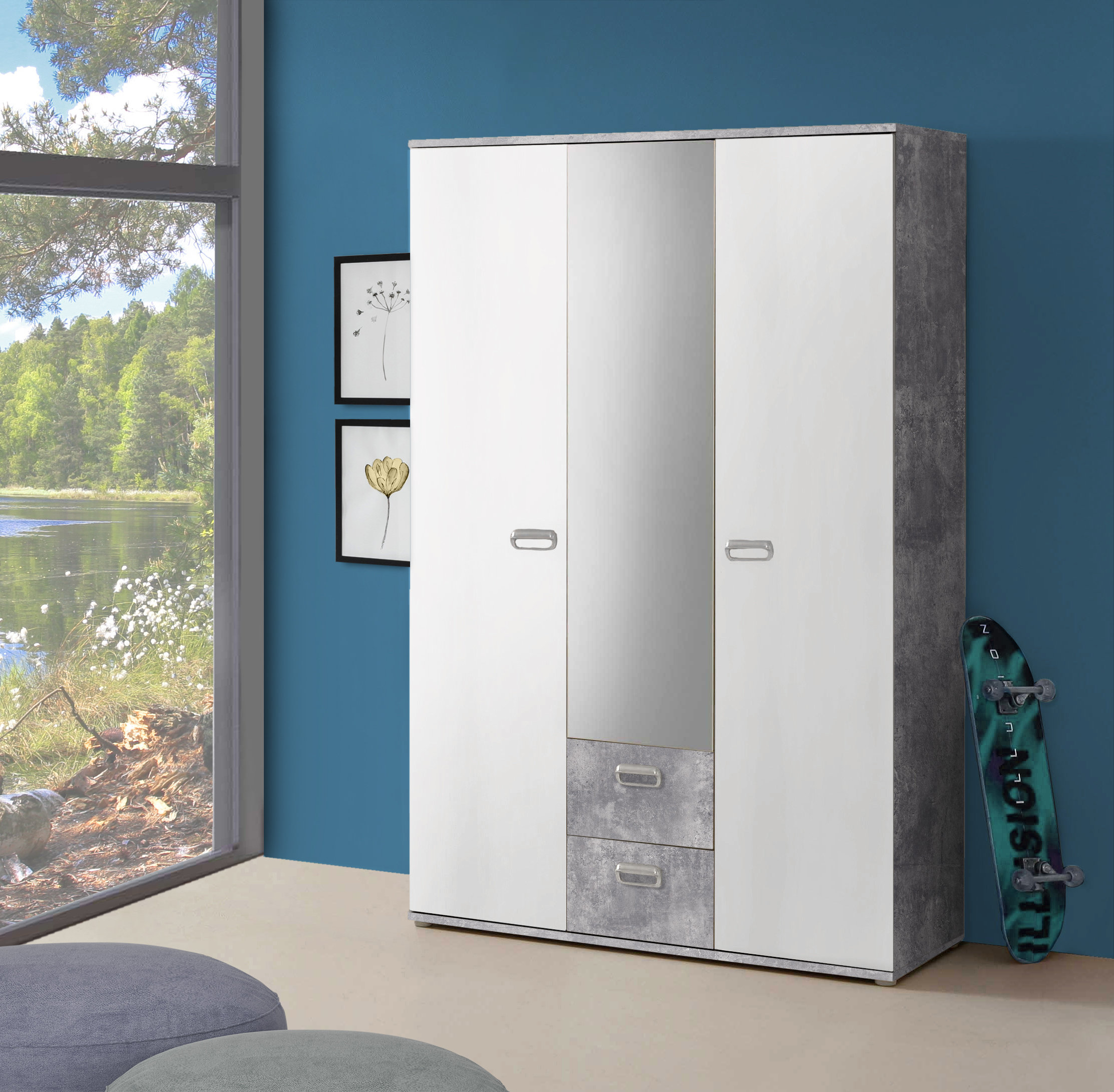 Zipcode Design Bearup 2 Door Manufactured Wood Wardrobe & Reviews ...