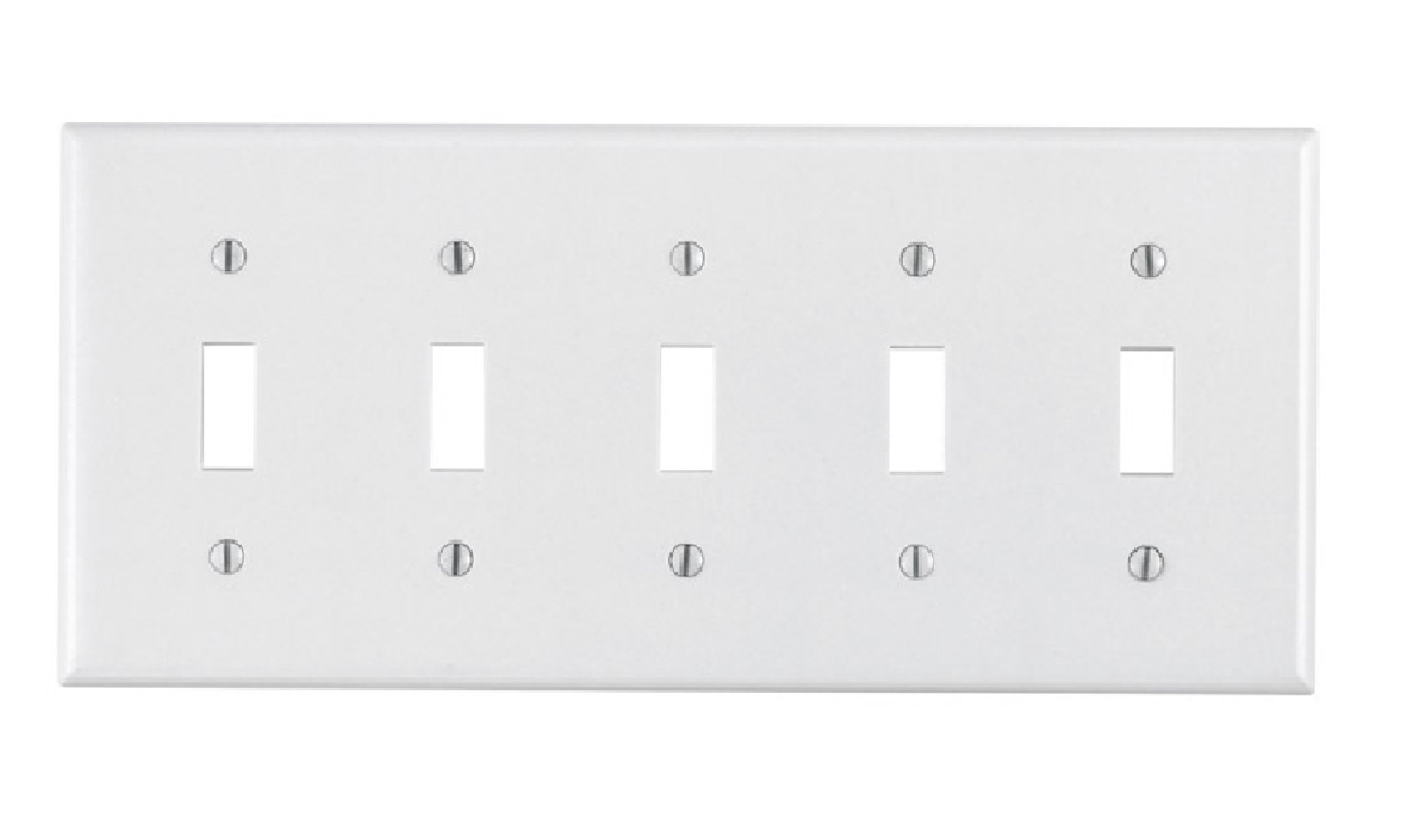 Leviton 5 Gang Toggle Light Switch Wall Plate | Wayfair