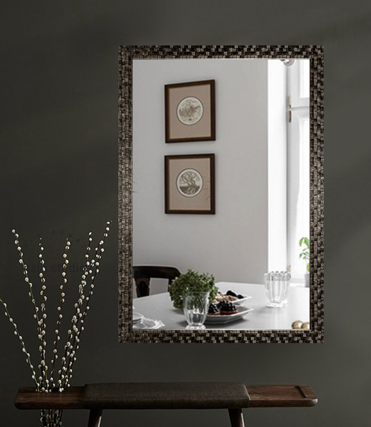 Latitude Run® Amarianna Rectangle Wood Wall Mirror | Wayfair