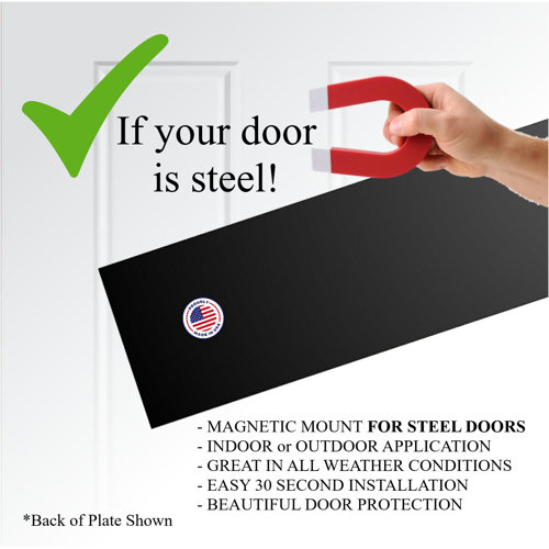 Symple Stuff Ackman Door Kick Plate - Anodized Aluminum – Magnetic ...