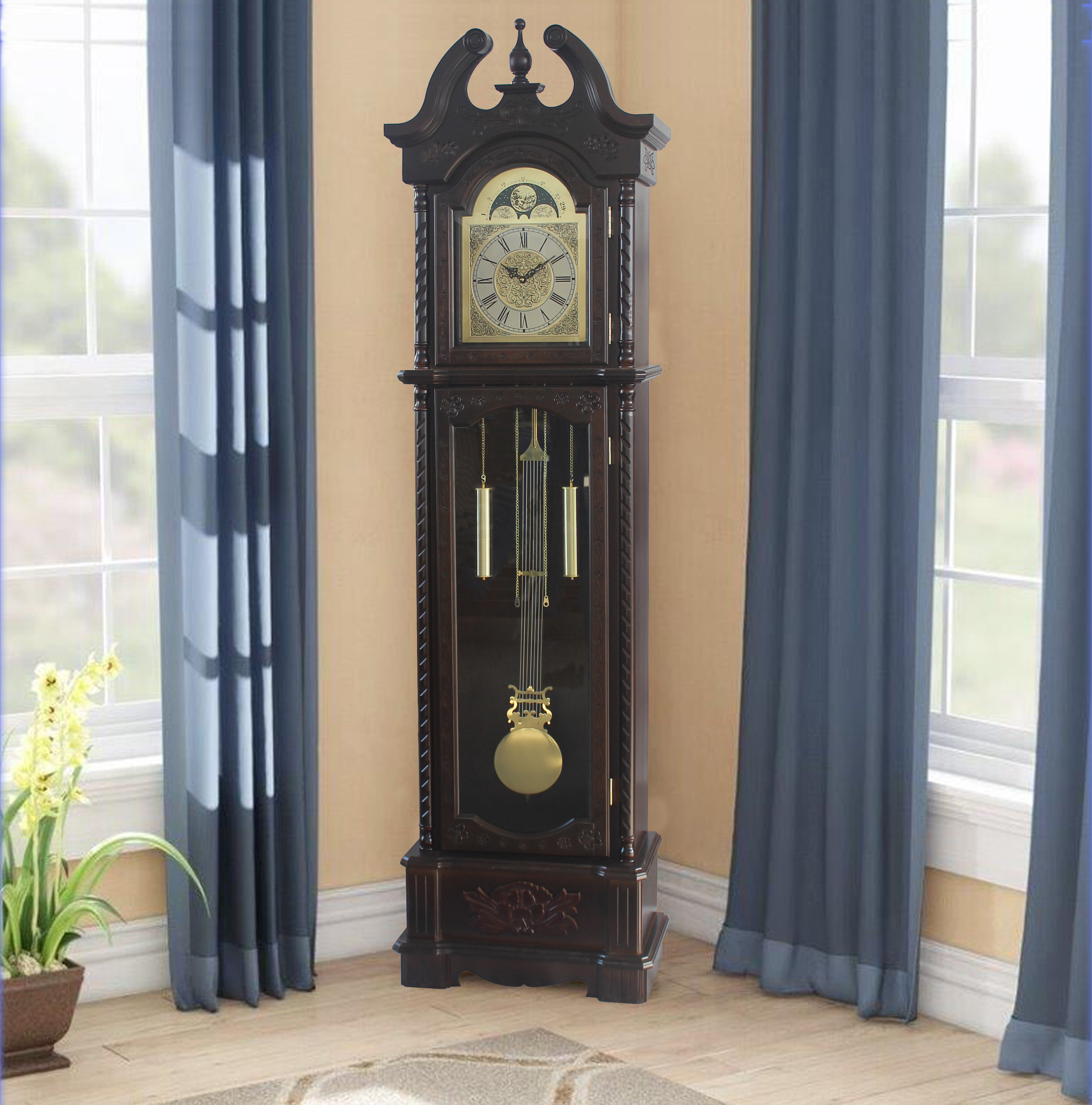 Astoria Grand 81.5'' Wood Grandfather Clock & Reviews | Wayfair