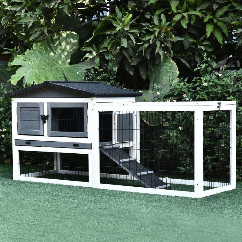 Tucker Murphy Pet™ Tova Weather Resistant Rabbit Hutch with Ramp ...