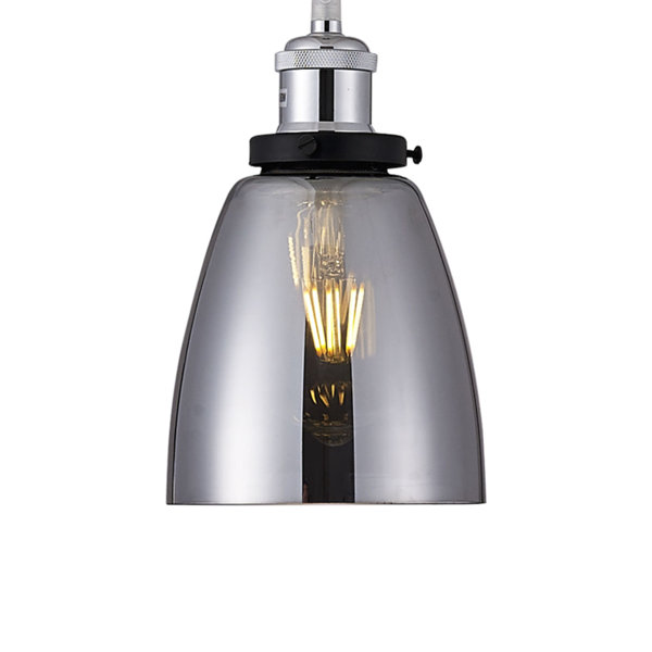 Loxton Lighting 16Cm H x 14Cm W Glass Bowl Pendant Shade ( Screw On ...