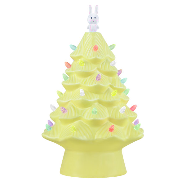 The Holiday Aisle® Ceramic Easter Bunny Teal Tree | Wayfair