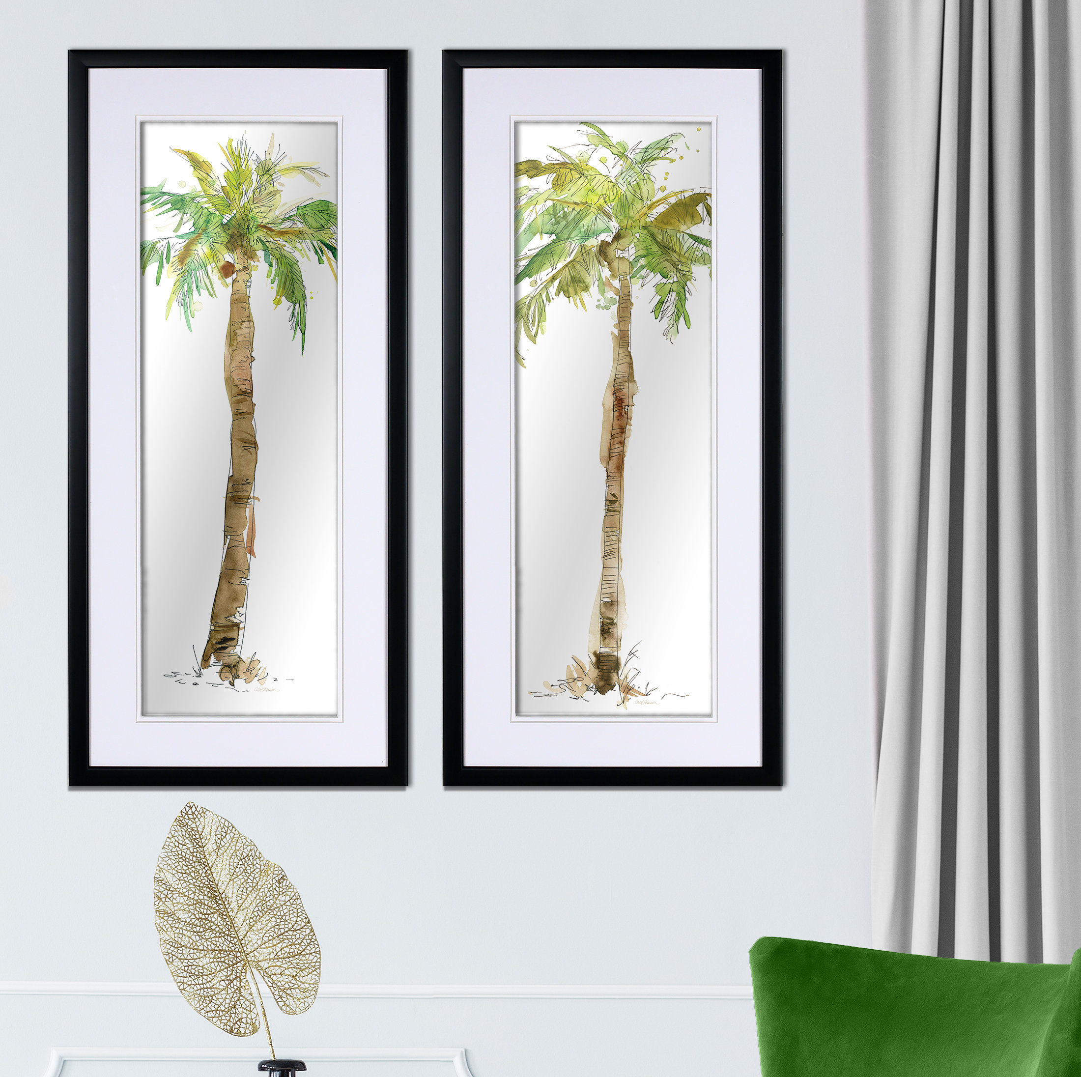 Bay Isle Home Washed Palm - 2 Piece Picture Frame Set & Reviews | Wayfair