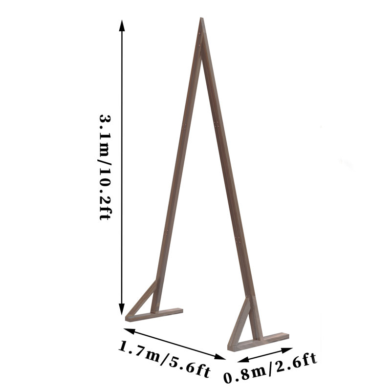 LUVODI Wooden Triangle Wedding Arch | Wayfair