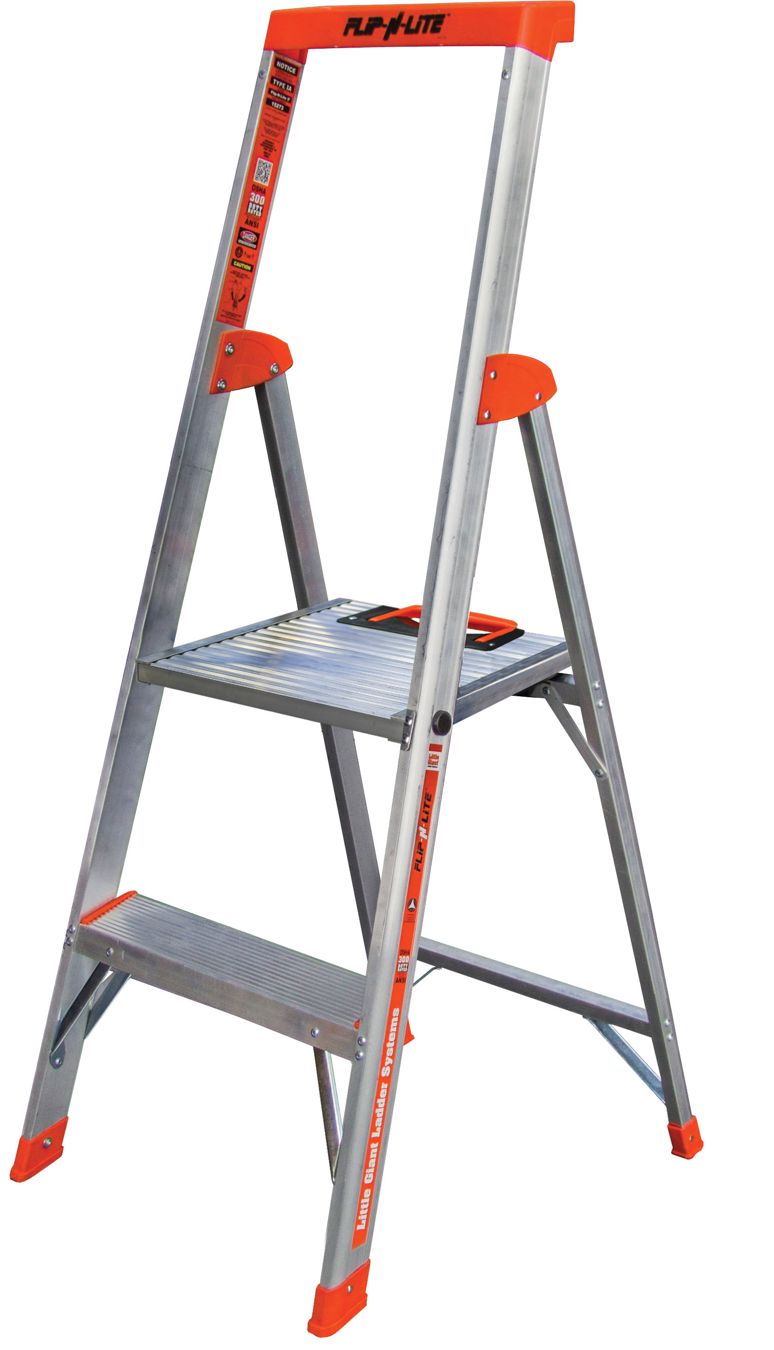 Little Giant Ladder Flip-N-Lite 4 ft Aluminum Step Ladder with 300 lb ...