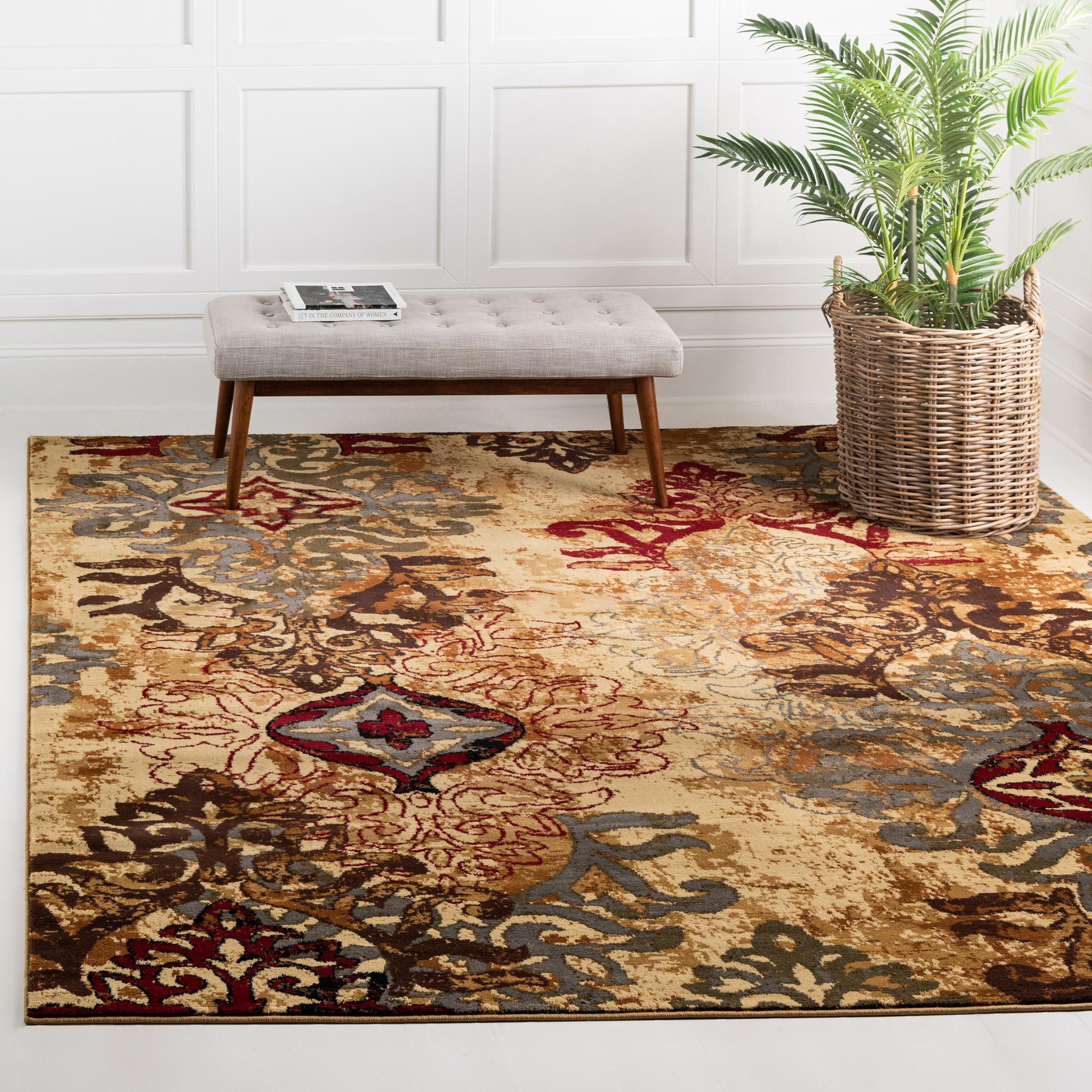 Bungalow Rose Eelijah Performance Red/Cream Rug & Reviews | Wayfair