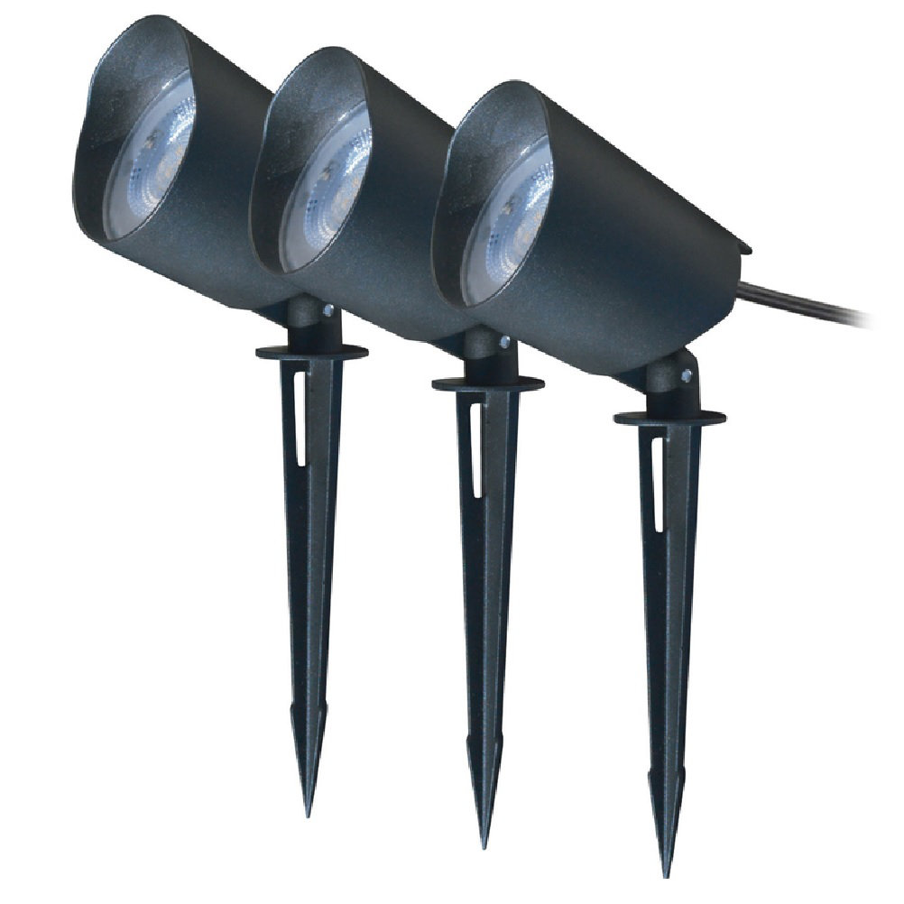 LivingAccents Black Plug-in Integrated LED Pathway Light Kit | Wayfair