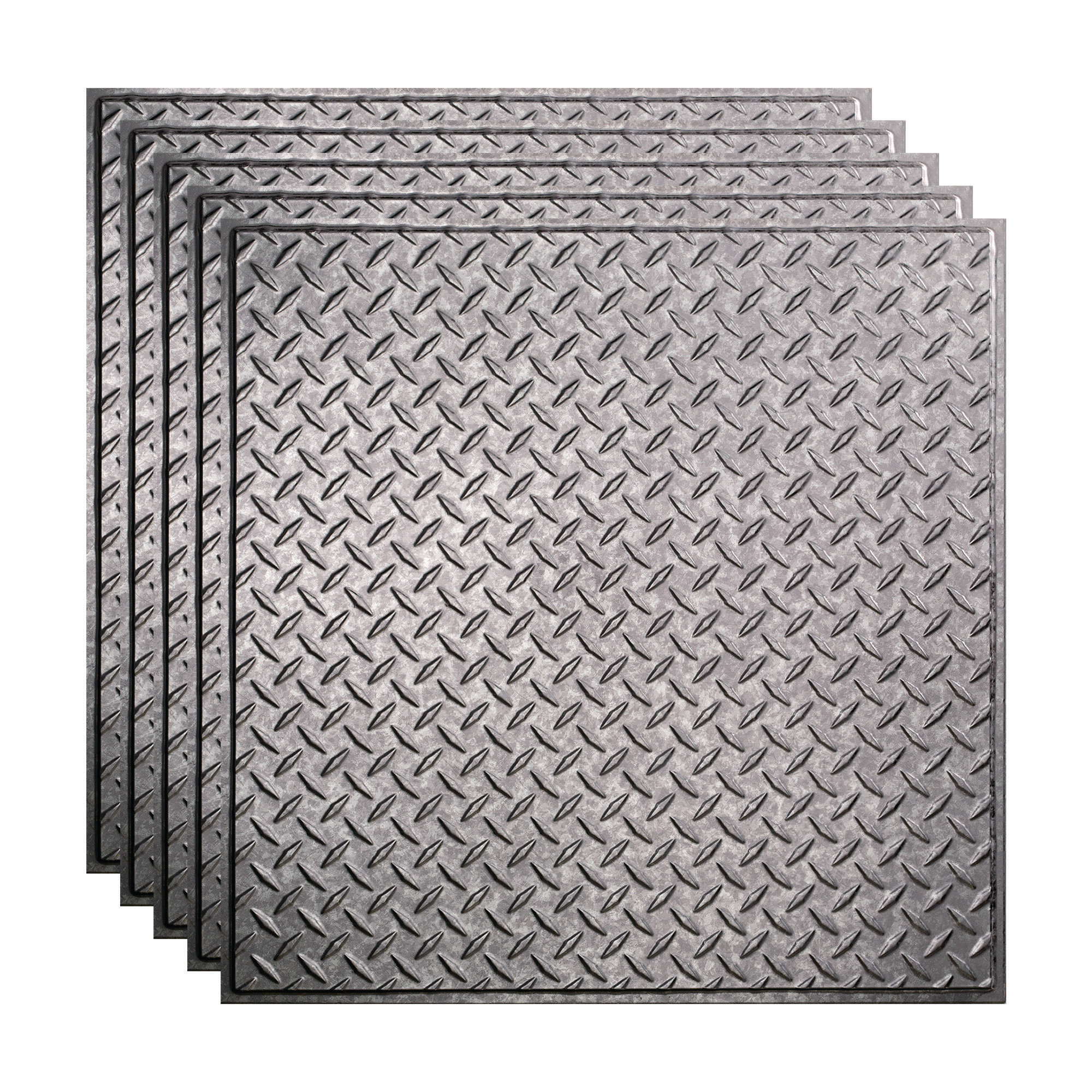 Fasade FASÄDE Diamond Plate Revealed Edge Decorative Vinyl 2ft x 2ft ...