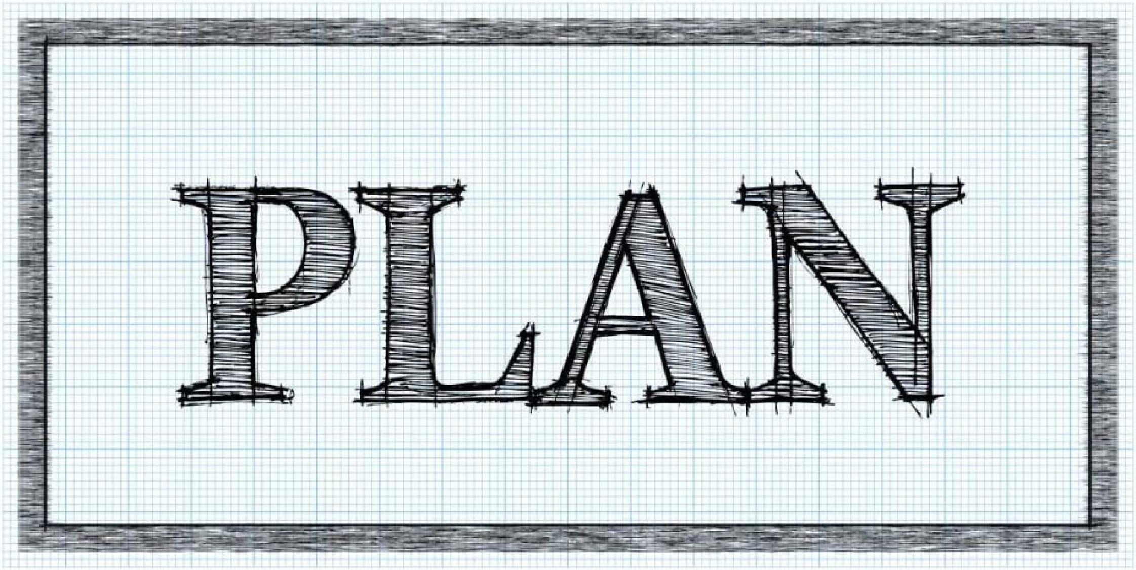 August Grove® Sketched Words - Plan by Bg.Studio - Unframed Print | Wayfair