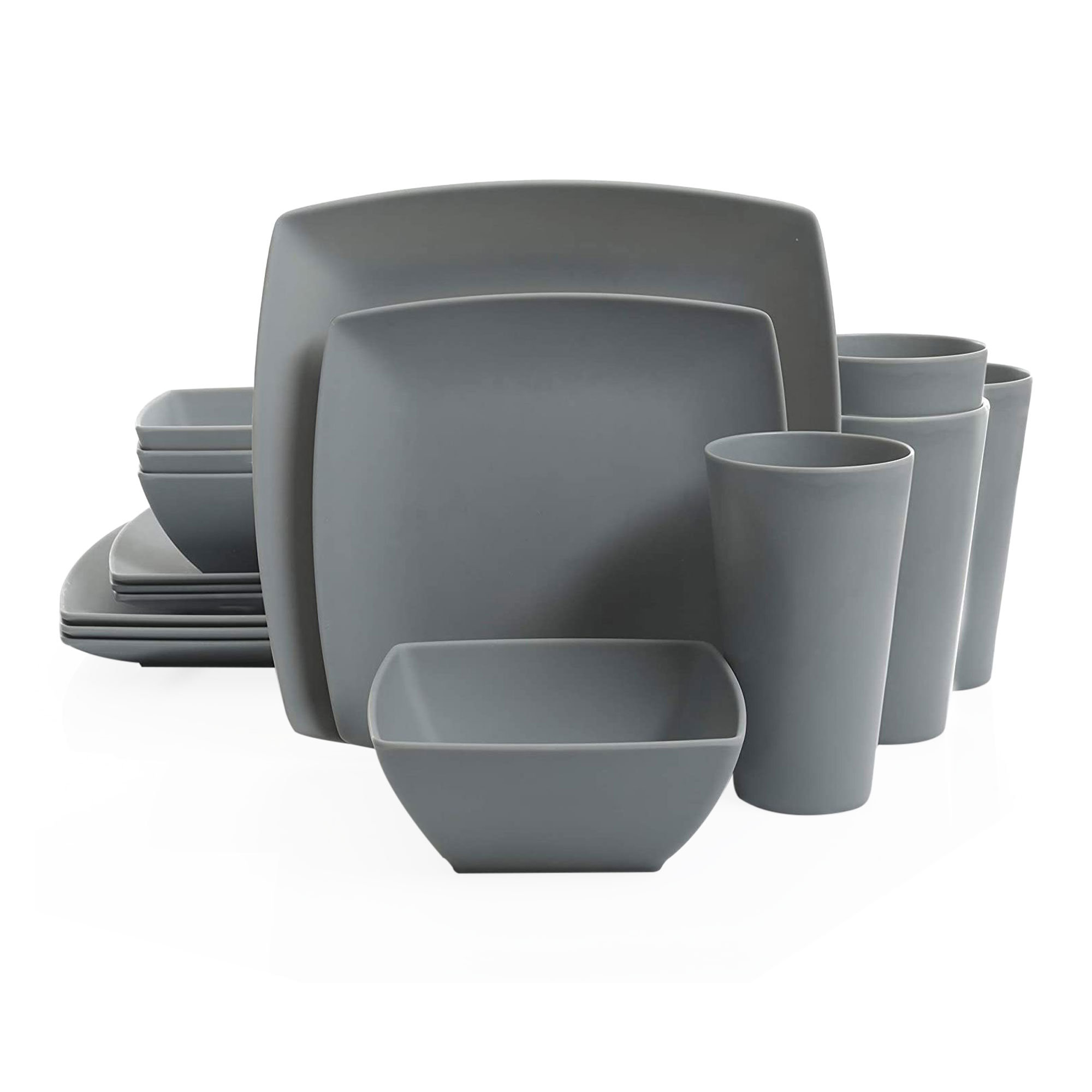 Gibson Melamine Dinnerware Set - Service for 16 | Wayfair