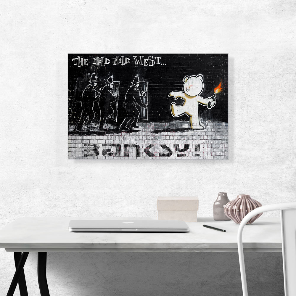 ARTCANVAS Mild Mild West On Canvas by Banksy Painting | Wayfair