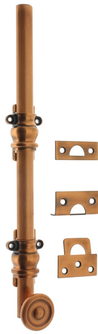 idh by St. Simons Solid Brass Ornamental Bolt with Swirl Knob | Wayfair