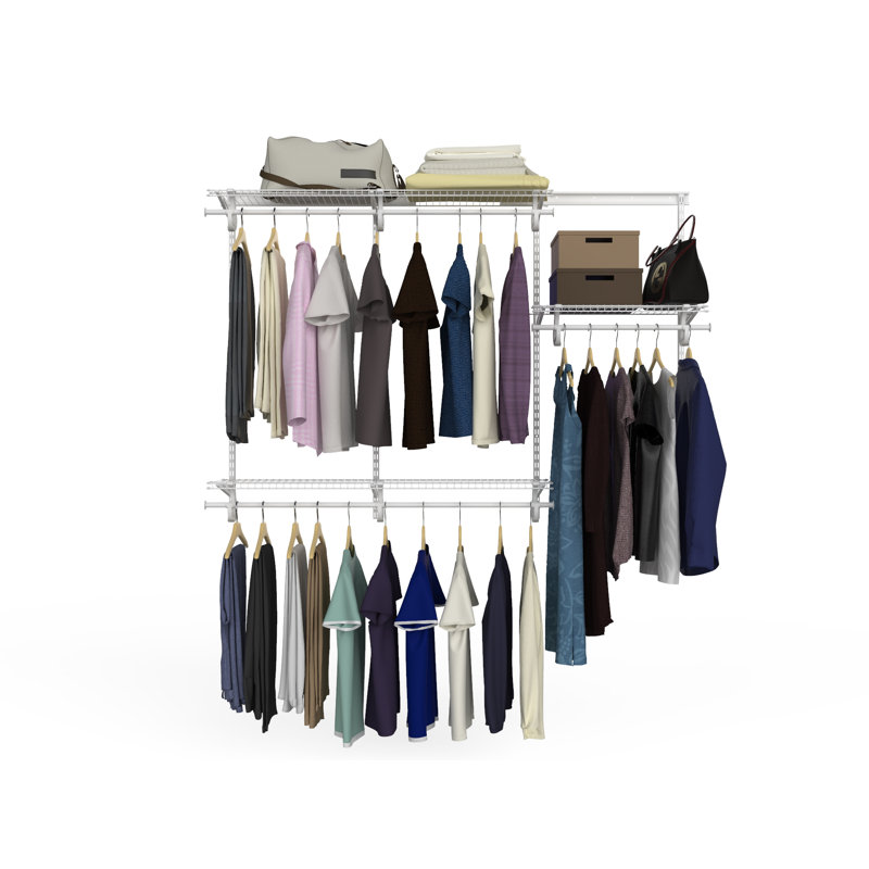 ClosetMaid ShelfTrack 48" W - 72" W Closet System Starter Kit & Reviews ...