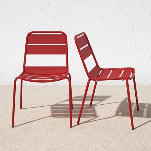 Modern Red Outdoor Dining Chairs | AllModern