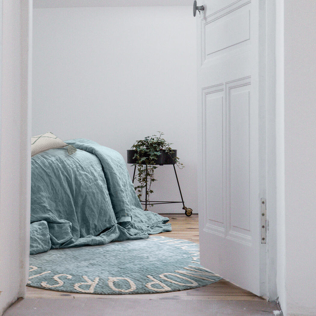 Lorena Canals Machine Washable Round ABC Handmade Looped/Hooked Cotton ...