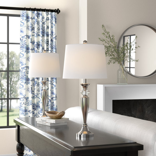 Brushed-nickel-table-lamp-sets | Wayfair