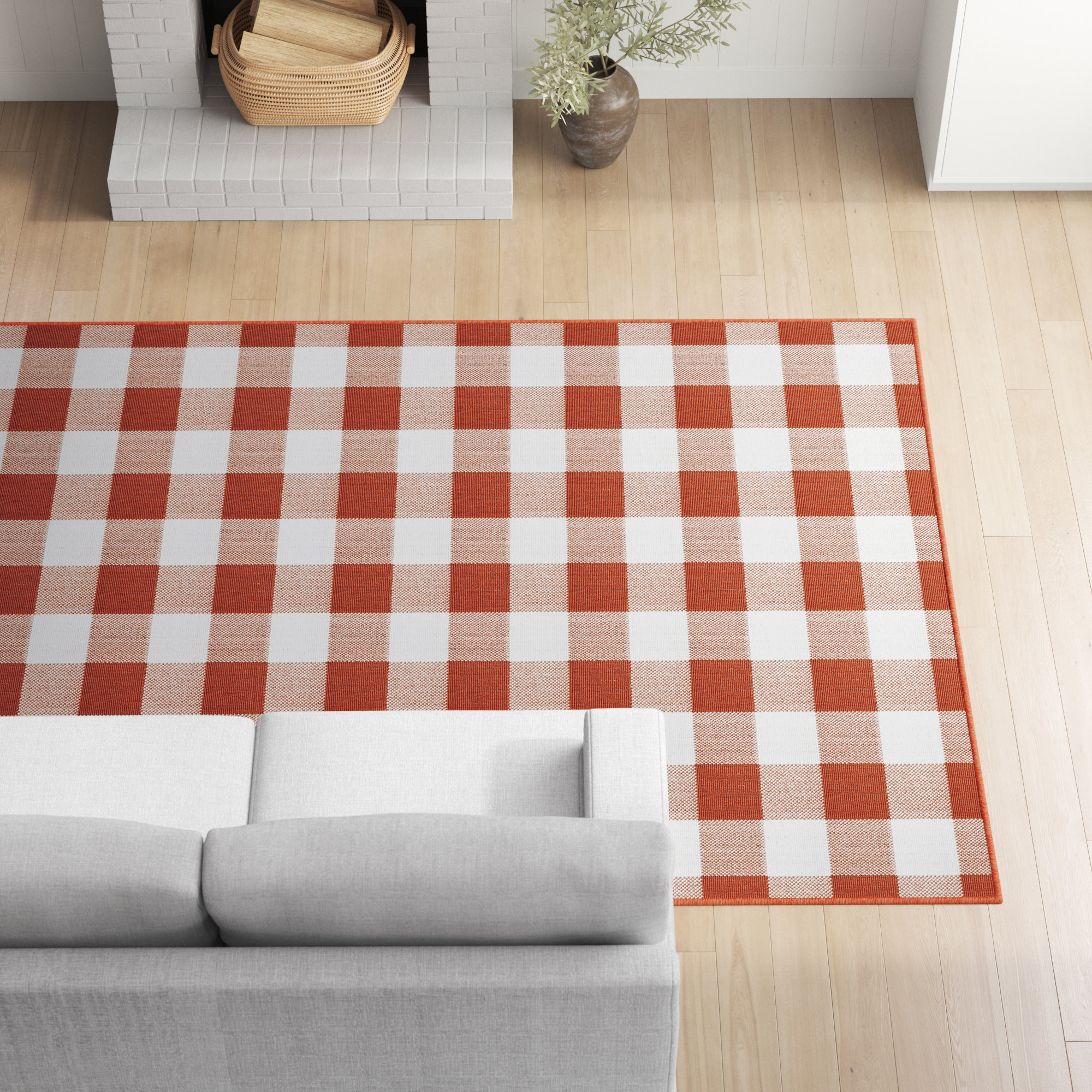 Sand & Stable Mac Red/ Ivory Indoor/Outdoor Rug & Reviews | Wayfair