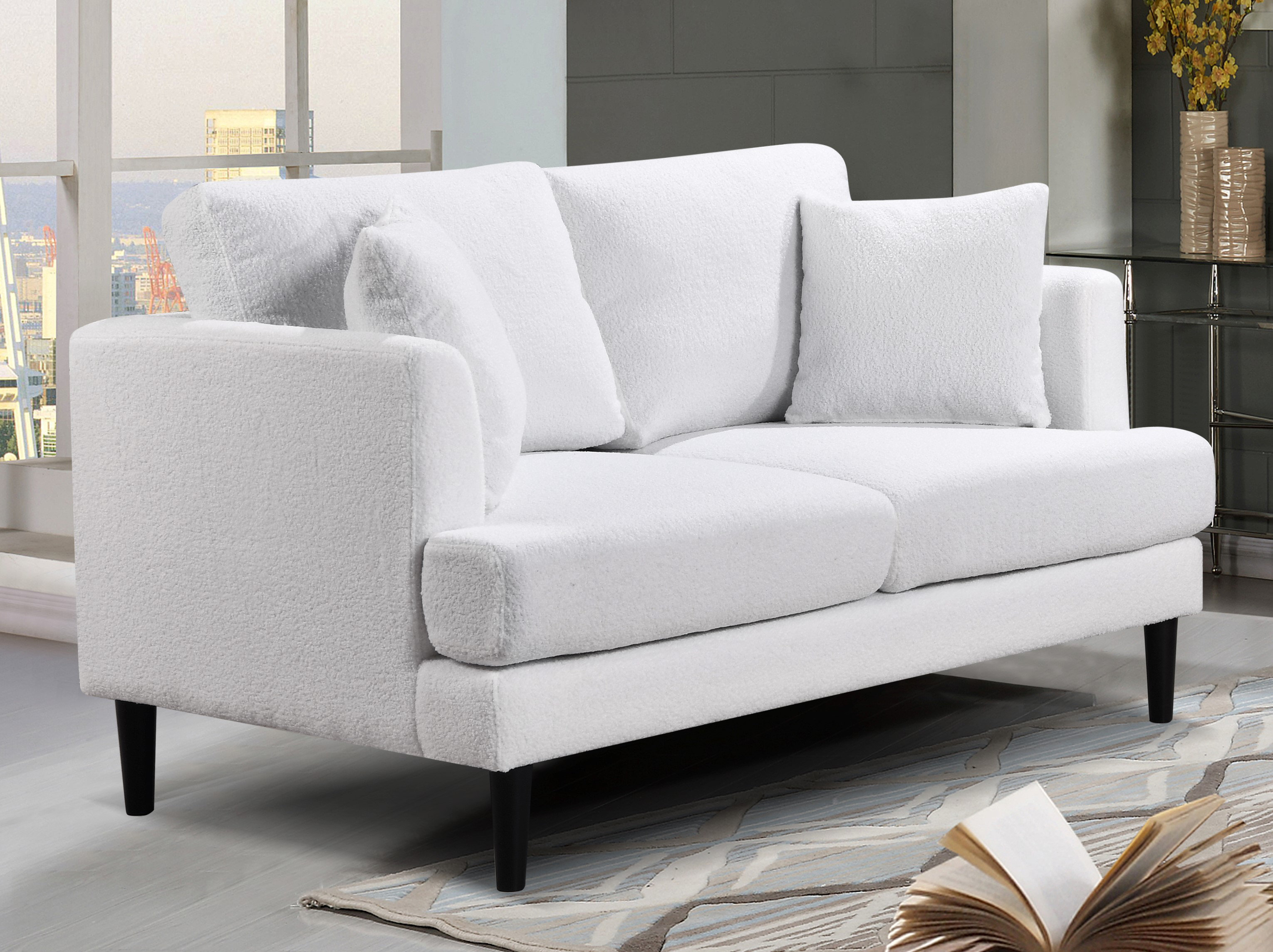 Marlow Home Co. Lause 140Cm Velvet Recessed Arm Sofa | Wayfair.co.uk