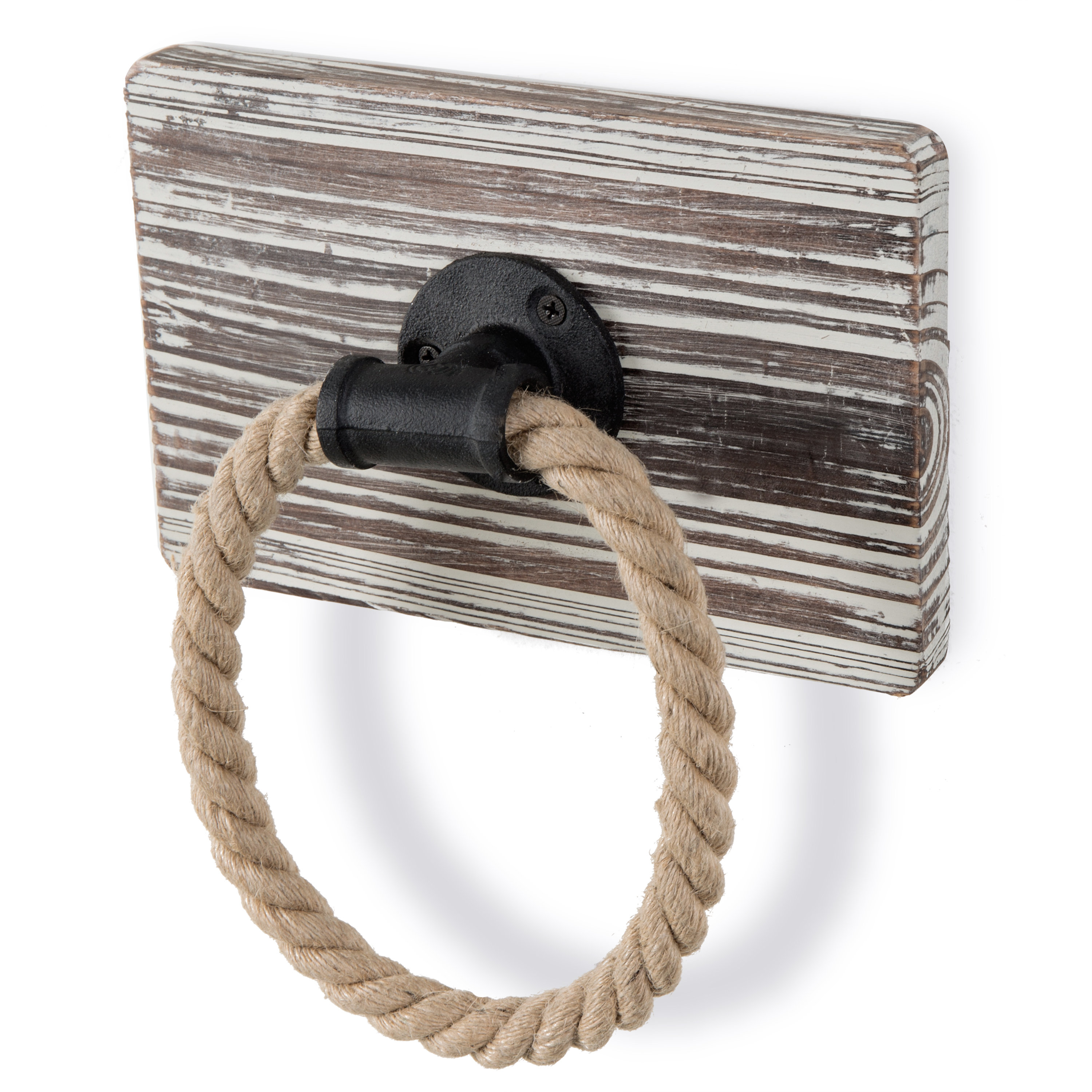 MyGift Wood Wall Mounted Rope Towel Ring | Wayfair