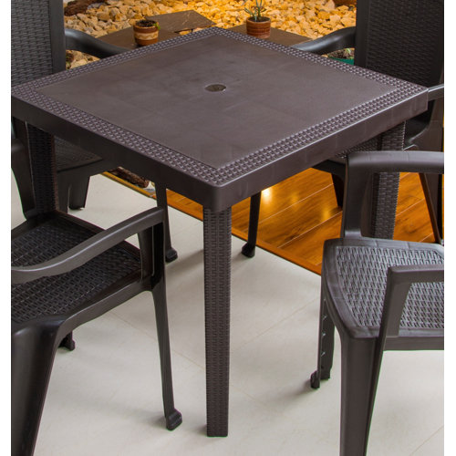 Latitude Run® Plastic/Resin Patio Dining Table | Wayfair