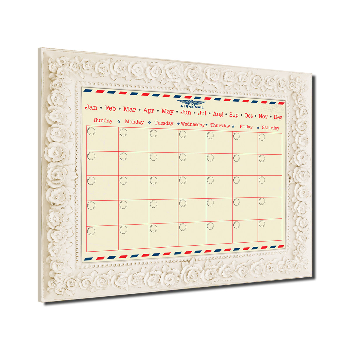 Rebrilliant 'Postal' Monthly Wall Mounted Calendar Board | Wayfair