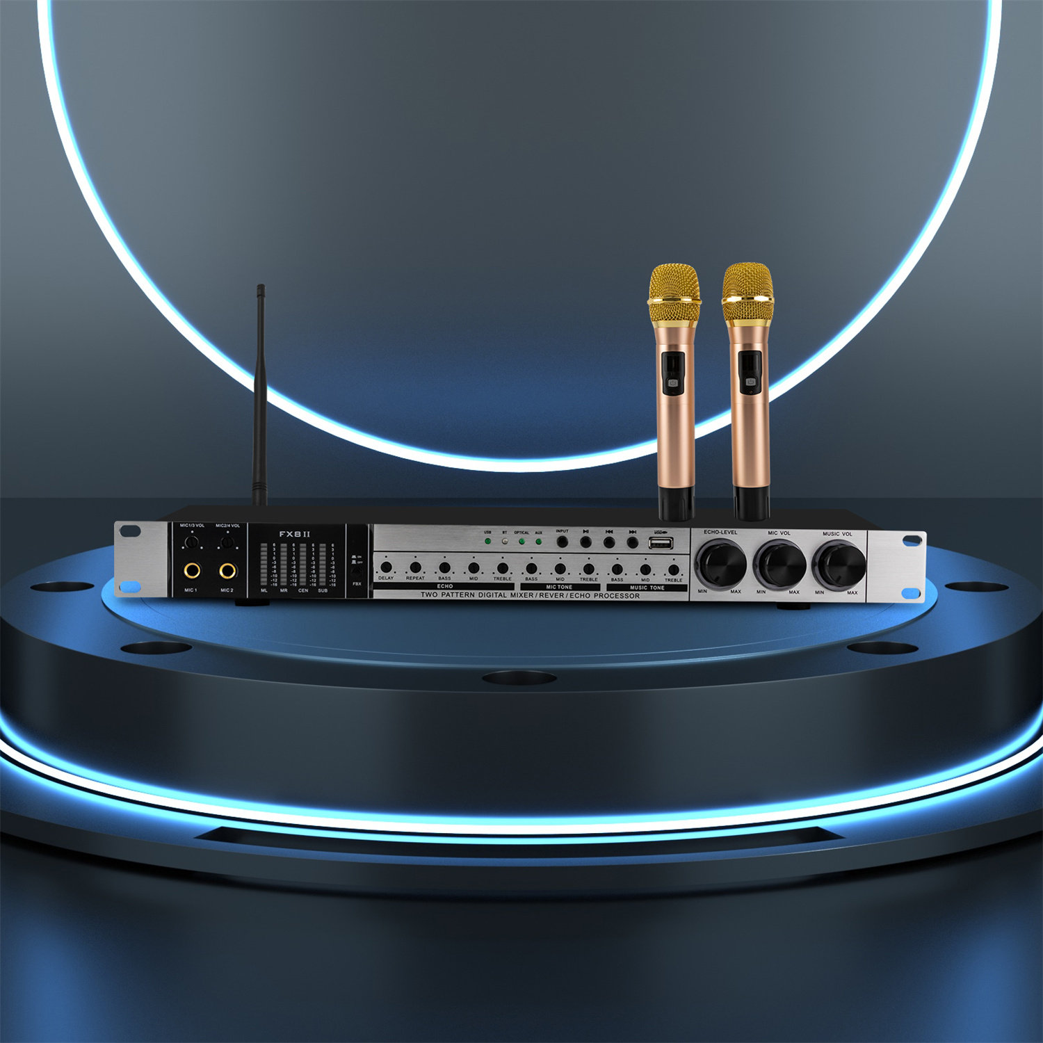 YINXIER Professional KTV Digital Pre-Stage Effector One-Button Anti ...