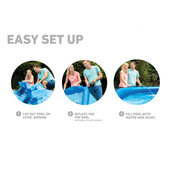 Intex 15' x 42" Easy Set Portable Inflatable Swimming Pool and ...