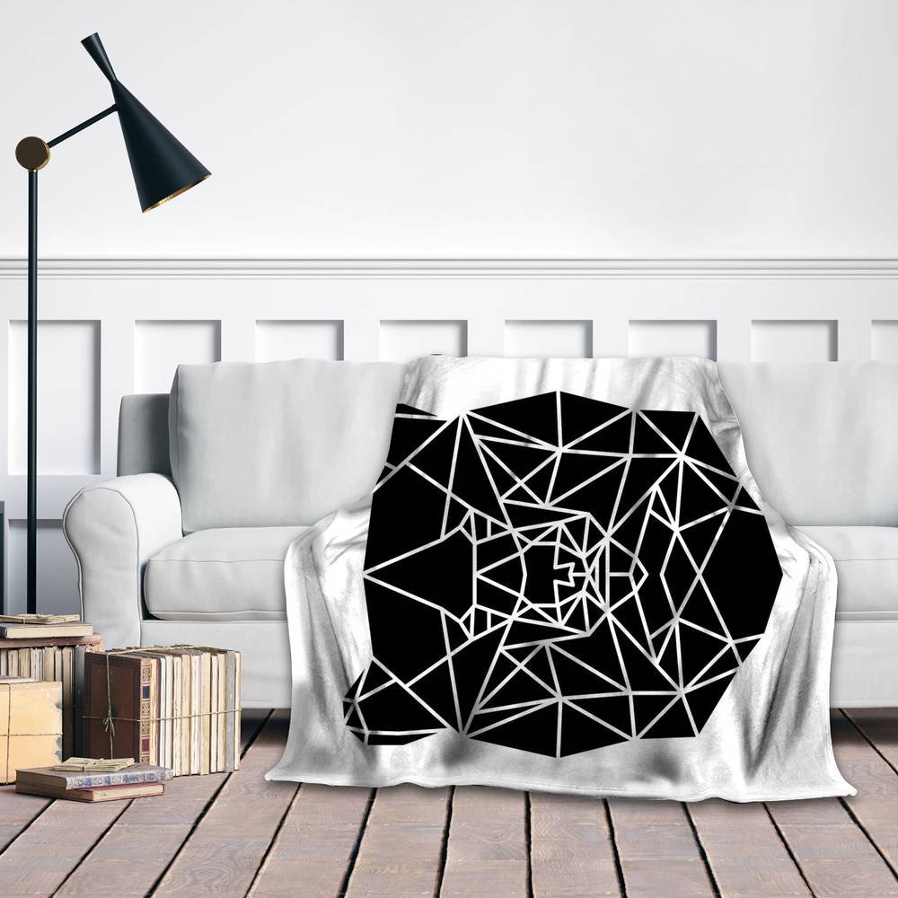 Begin Edition International Inc. Geometric Bear Head Blanket | Wayfair
