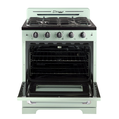 Unique Classic Retro 30" 4 burner 3.9 cu. ft. Freestanding Gas Range ...