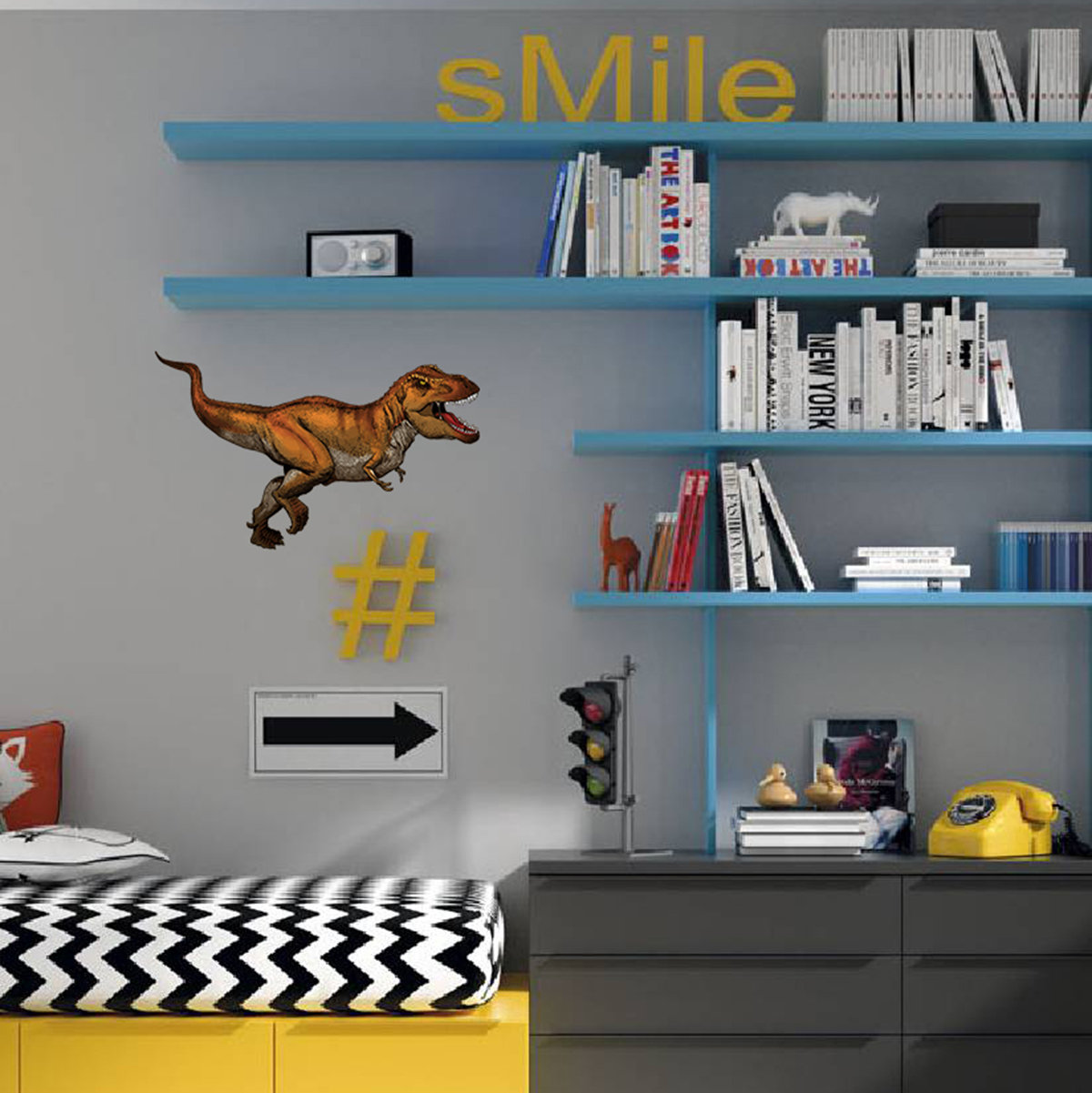 Trinx Dinosaur T-rex Decal, Dinosaur T-rex Sticker, Dinosaur T-rex Wall ...