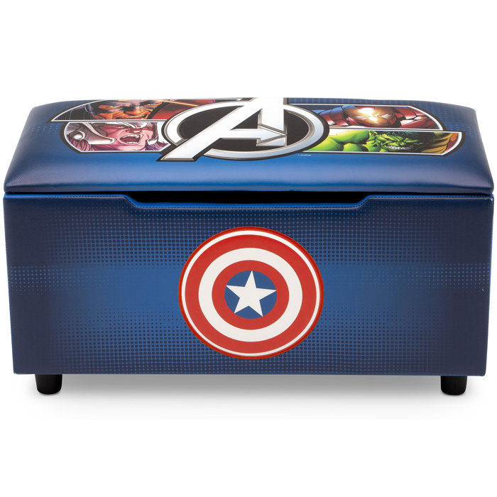 Delta Children Marvel Avengers Faux Leather Cabinet Storage Bench ...